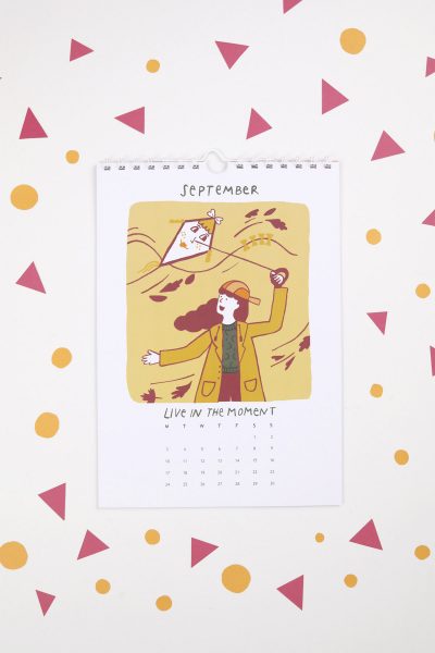 Free Calendar Printable for 2018 - Wonderful Illustrations by Notietzblock