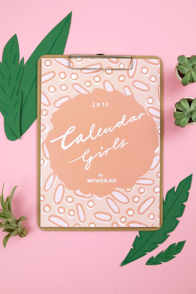 Free Calendar Printable for 2018 - Wonderful Illustrations by Notietzblock