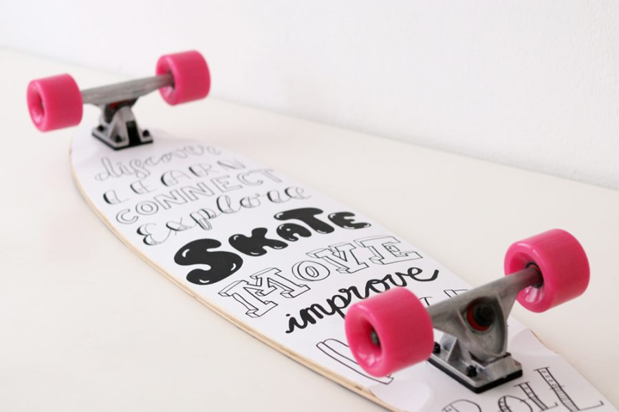 Longboarding in Berlin // DIY: Longboard Handlettering Project