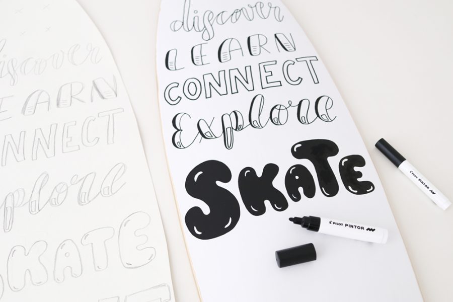 Longboarding in Berlin // DIY: Longboard Handlettering Project