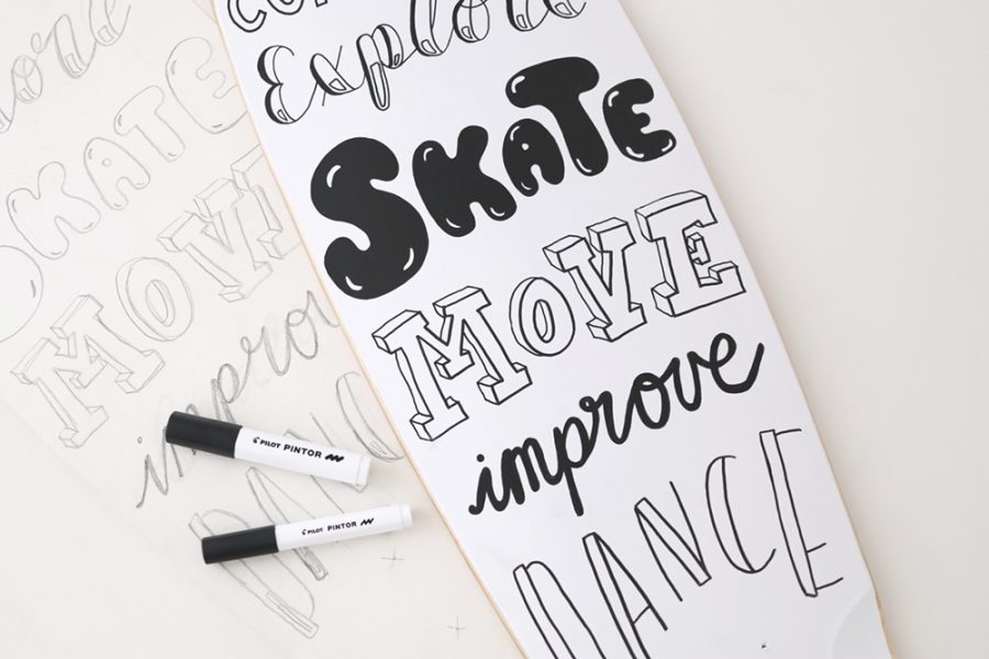 Longboarding in Berlin // DIY: Longboard Handlettering Project