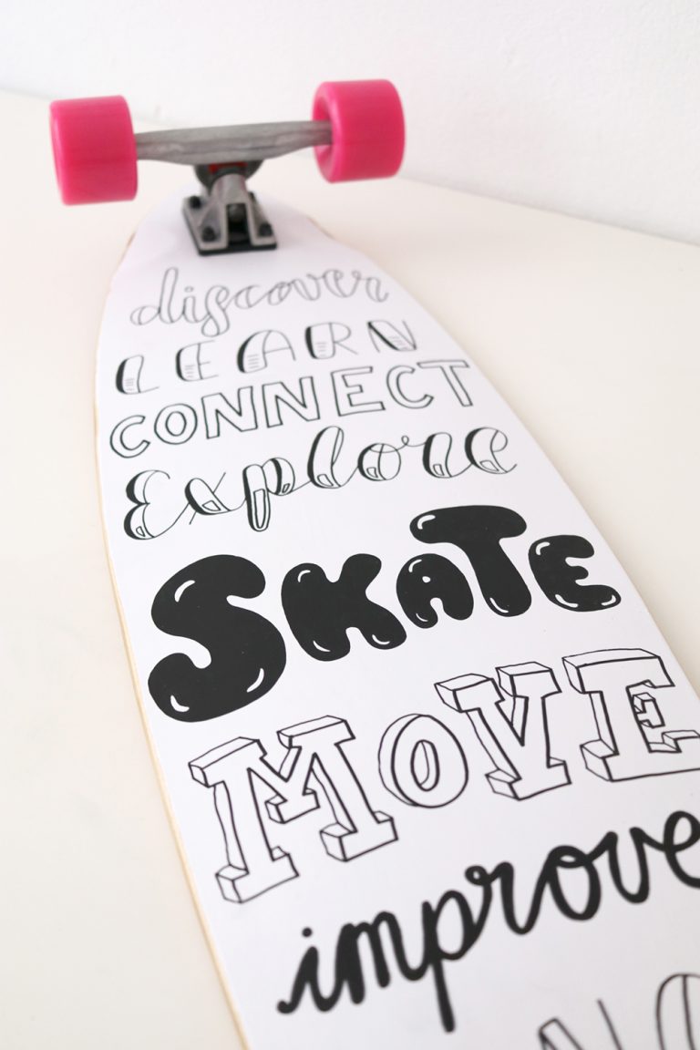 Longboarding in Berlin // DIY: Longboard Handlettering Project