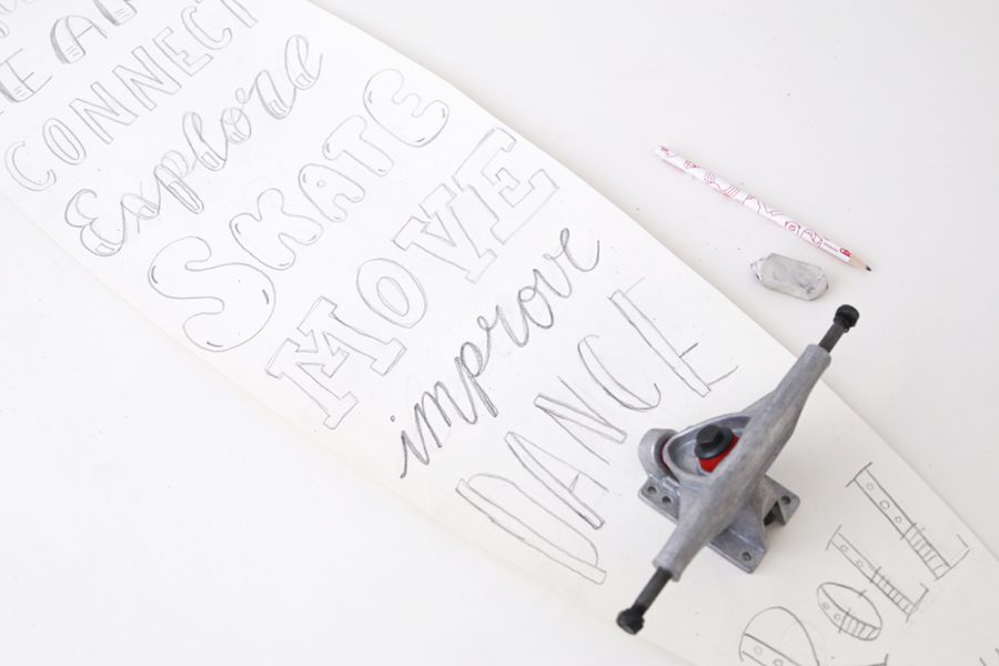 Longboarding in Berlin // DIY: Longboard Handlettering Project